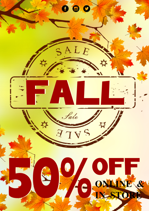 Fall Sale Poster Template | PosterMyWall