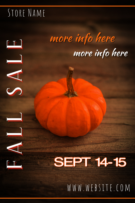 Fall Sale Poster Template | PosterMyWall