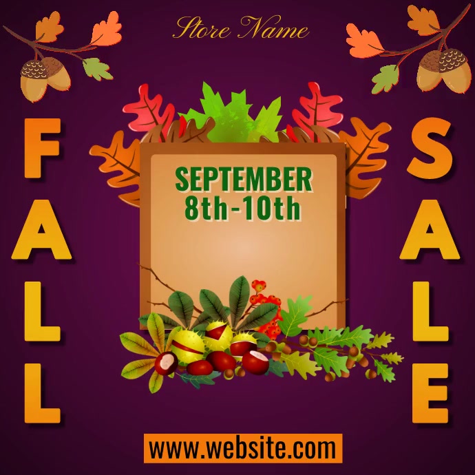 Copy of Fall Sale Video | PosterMyWall