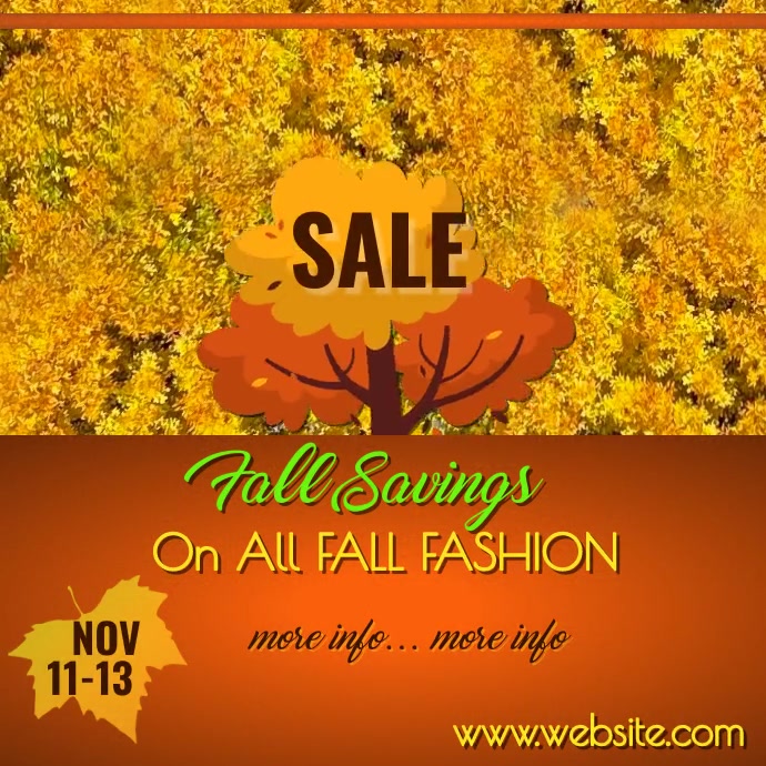 Fall Sale Video Template | PosterMyWall