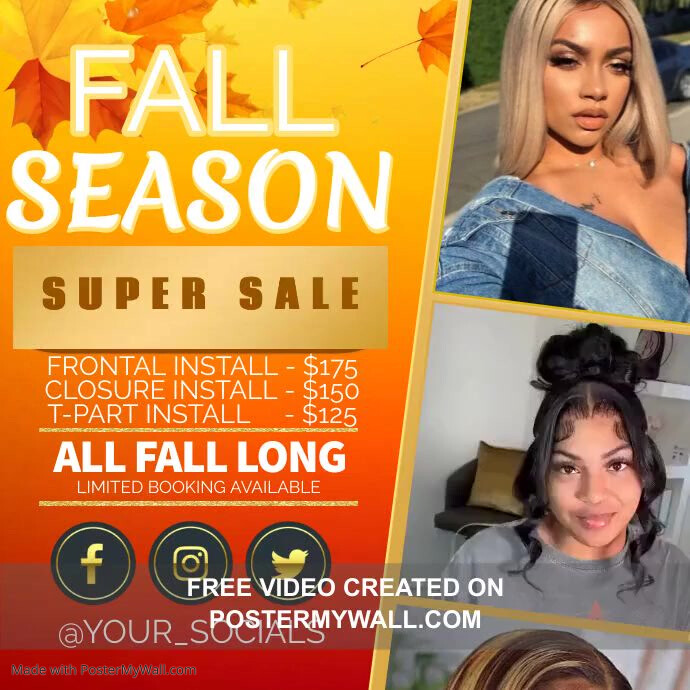 Copy of FALL Salon Promo Flyer | PosterMyWall