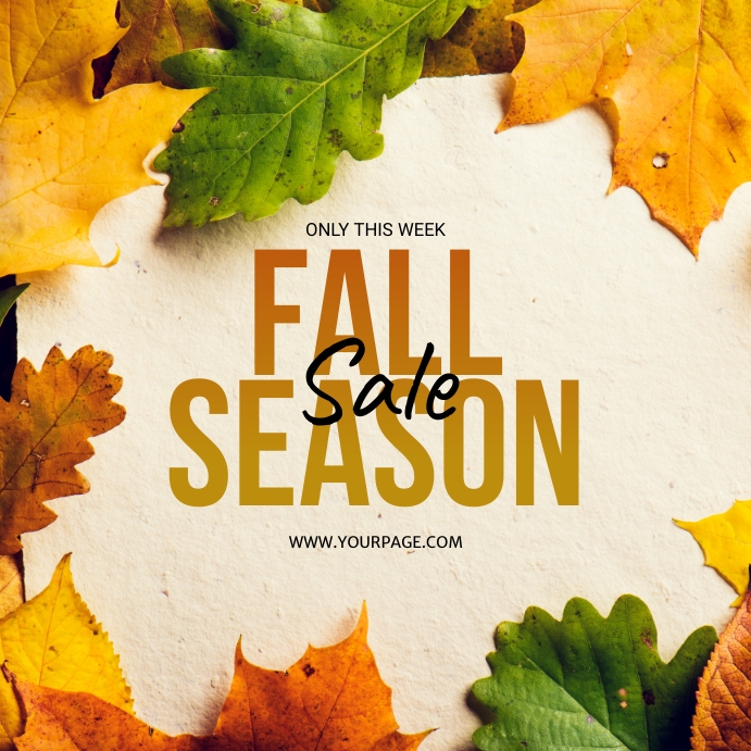Fall Season Sale Instagram Post template | PosterMyWall
