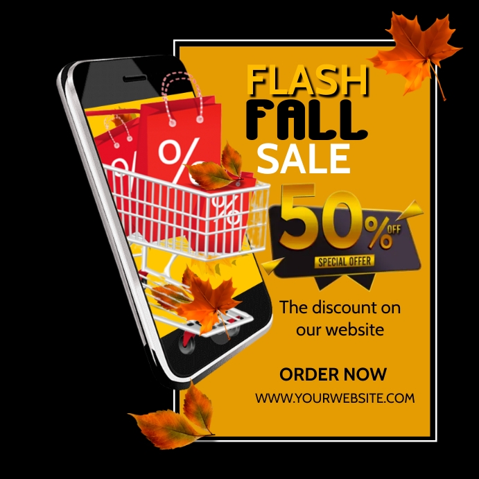 fall sopping special discount poster Template | PosterMyWall