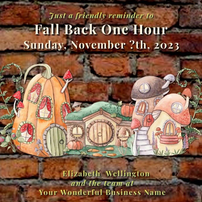 Fall Time Change Reminder Video Template | PosterMyWall