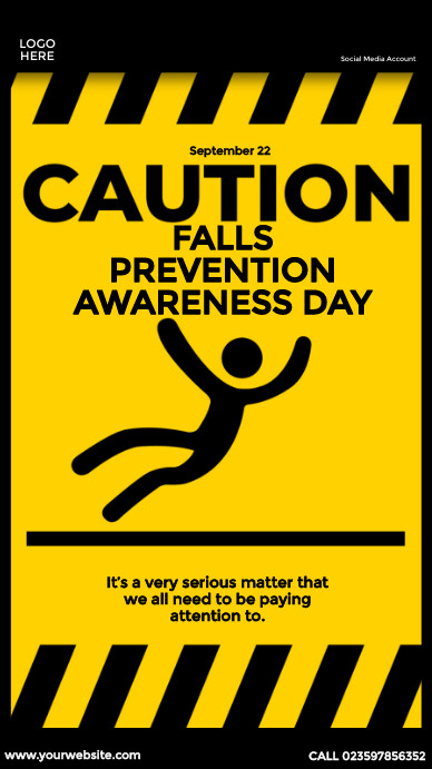 Falls Prevention Awareness Day Template | PosterMyWall