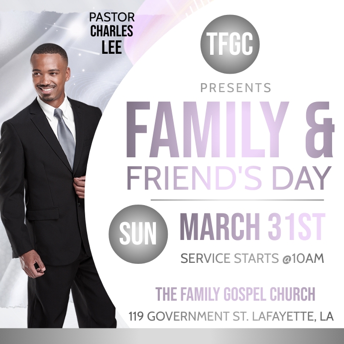 Copy of FAMILY & FRIENDS DAY CHURCH FLYER | PosterMyWall
