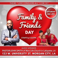 FAMILY & FRIENDS DAY CHURCH FLYER TEMPLATE | PosterMyWall