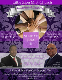 Family & Friends Day Church Flyer Template | PosterMyWall