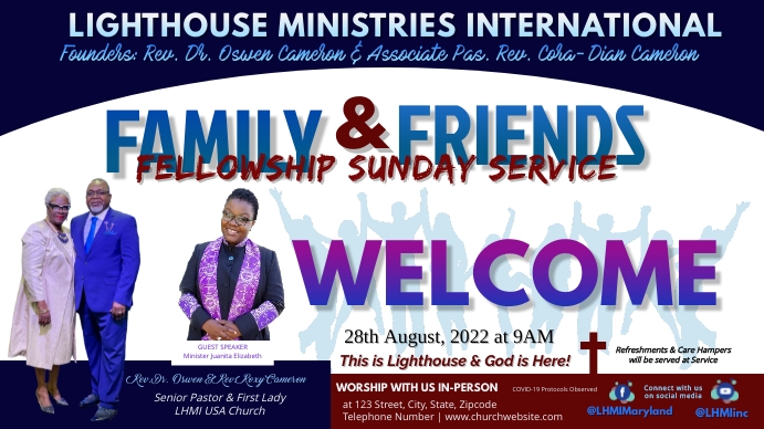 Copy of Family & Friends Fellowship Sunday Display | PosterMyWall