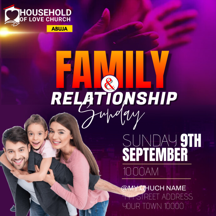 Copy of family & friends sunday | PosterMyWall