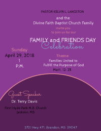 Family & Friends Day Church Flyer Template | PosterMyWall