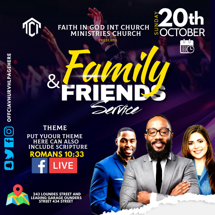 family and friends Template | PosterMyWall