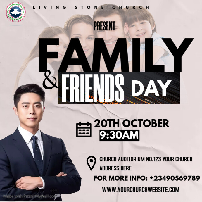 FAMILY AND FRIENDS SERVICE Templat | PosterMyWall