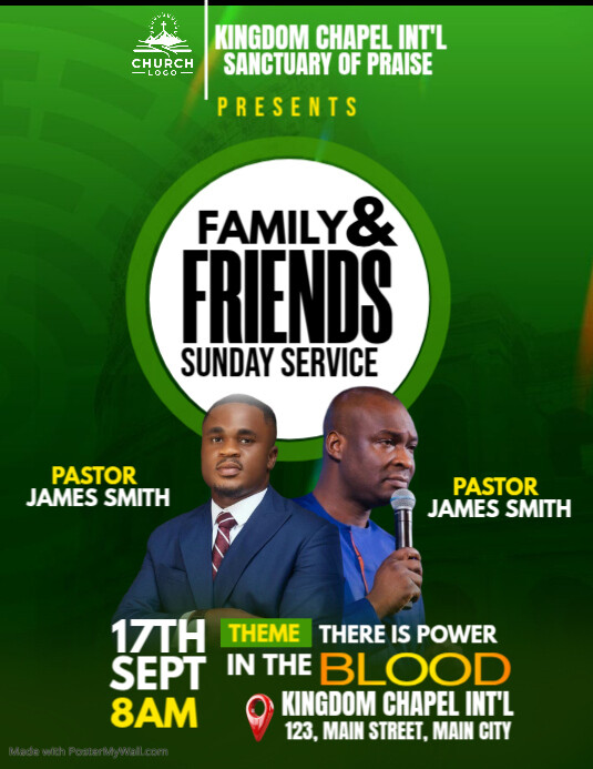Copy of family and friends service | PosterMyWall
