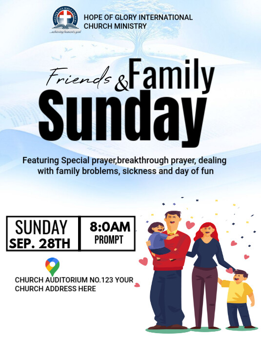 FAMILY AND FRIENDS SUNDAY Template | PosterMyWall