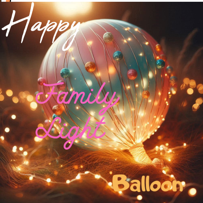 Family balloon Brown Christmas Celebration Instagram Post Template ...