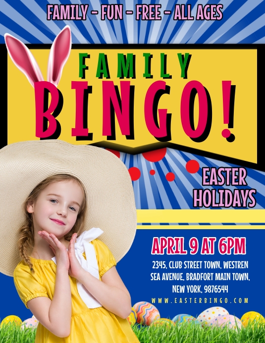 Copy of Family Bingo,Easter Flyer | PosterMyWall