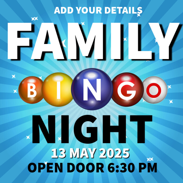 Copy of family bingo night | PosterMyWall