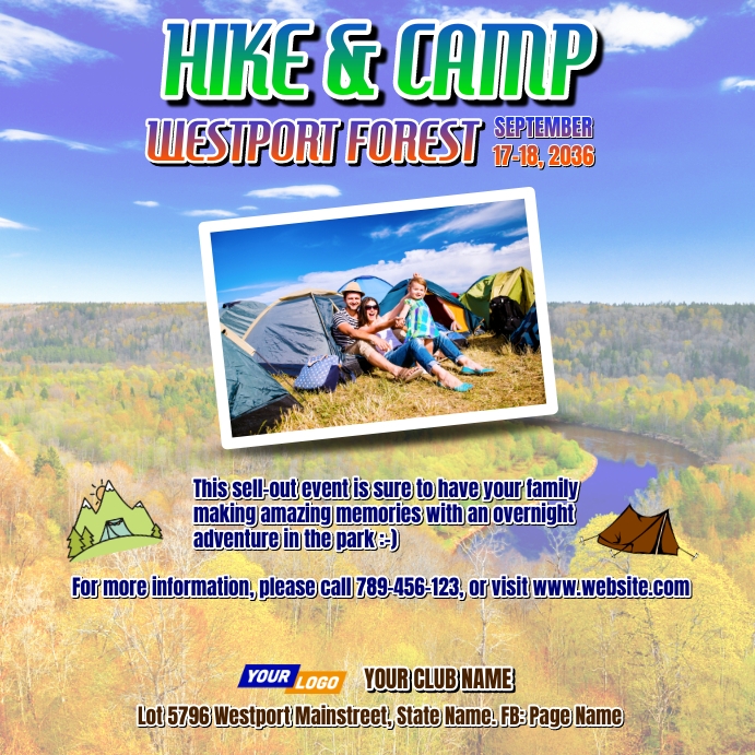 Family Camping Flyer Design | PosterMyWall