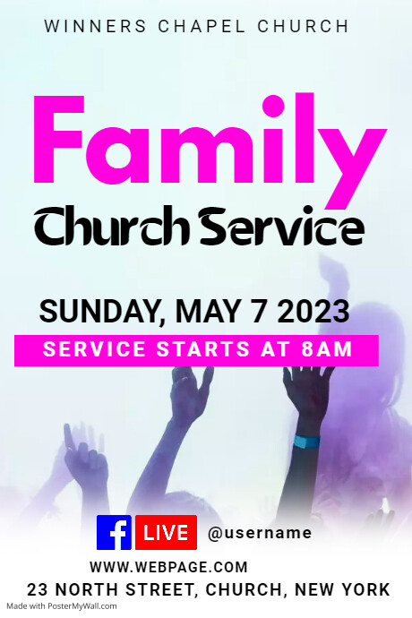 Copy of Family church service | PosterMyWall