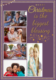 Joyful Christmas Family Collage A4 Template | PosterMyWall