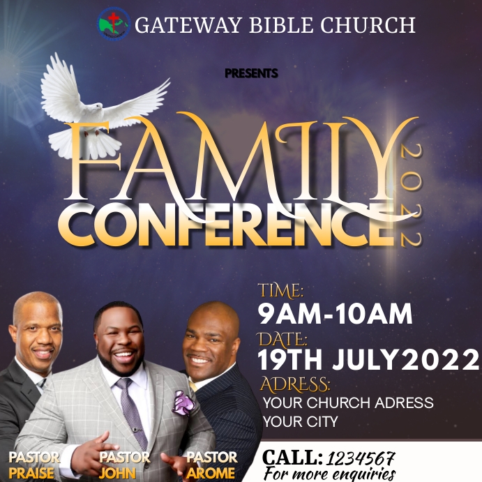 FAMILY CONFERENCE FLYER TEMPLATE (1) | PosterMyWall