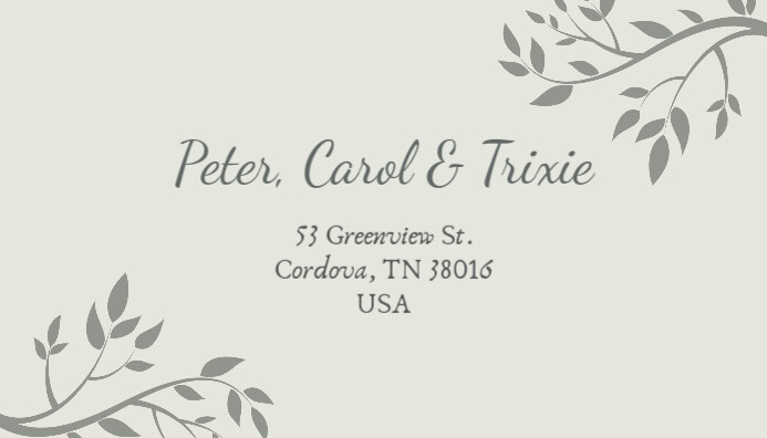 Family Couple Address Label Business Card Template | PosterMyWall