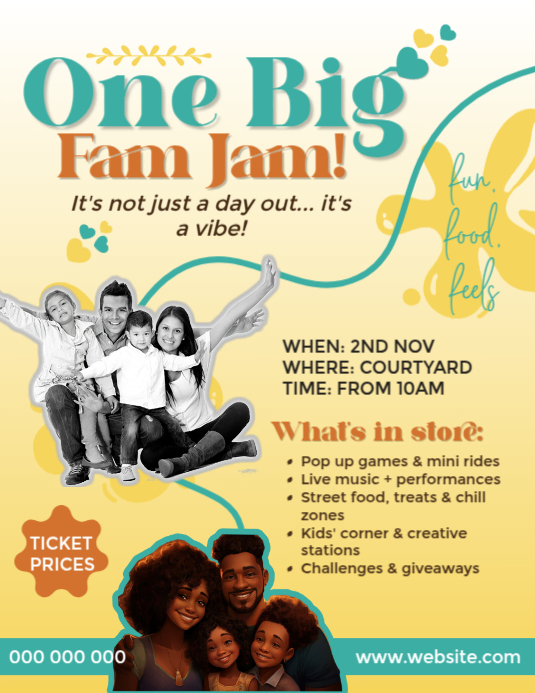 Family Day Flyer Template | PosterMyWall