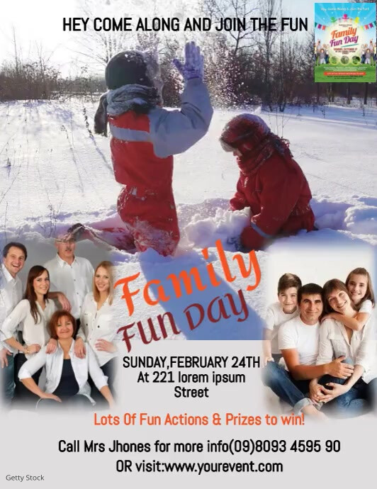 Plantilla de FAMILY DAY FLYER | PosterMyWall