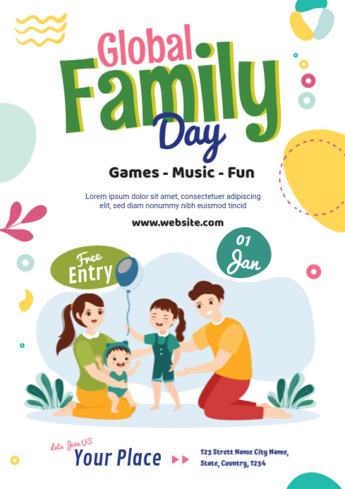 Family Day Flyer Template | PosterMyWall
