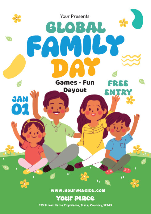 Family Day Flyer Template | PosterMyWall