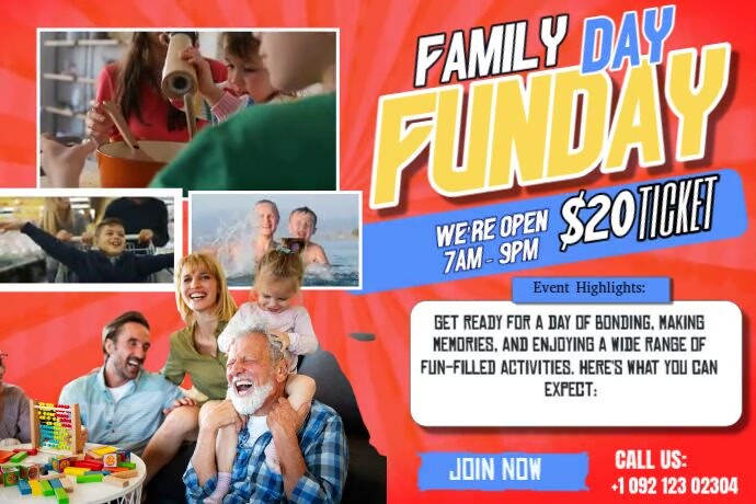 Family Day Funday Banner Template | PosterMyWall