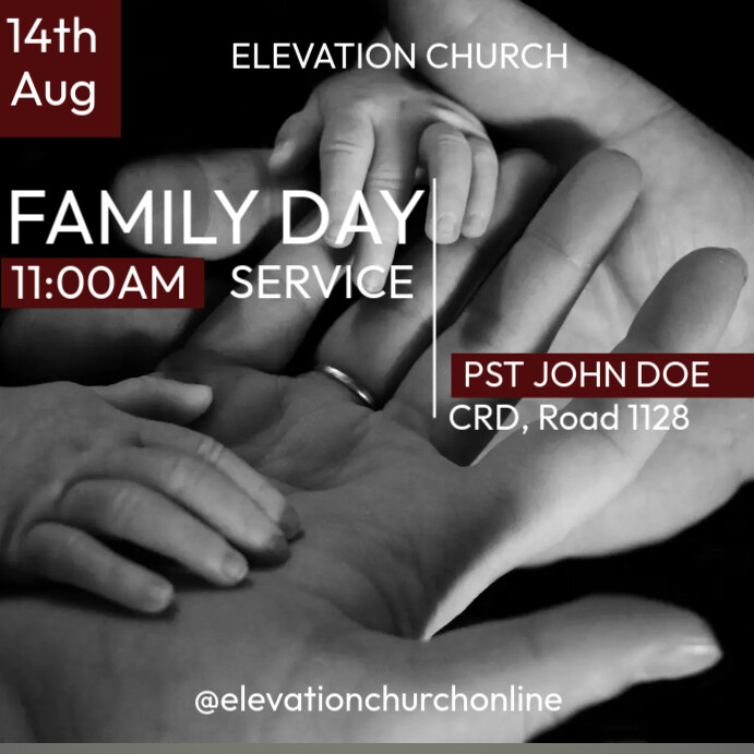 FAMILY DAY SERVICE (12) Template | PosterMyWall