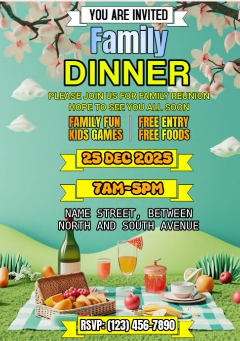 Copy of Family Dinner Party | PosterMyWall