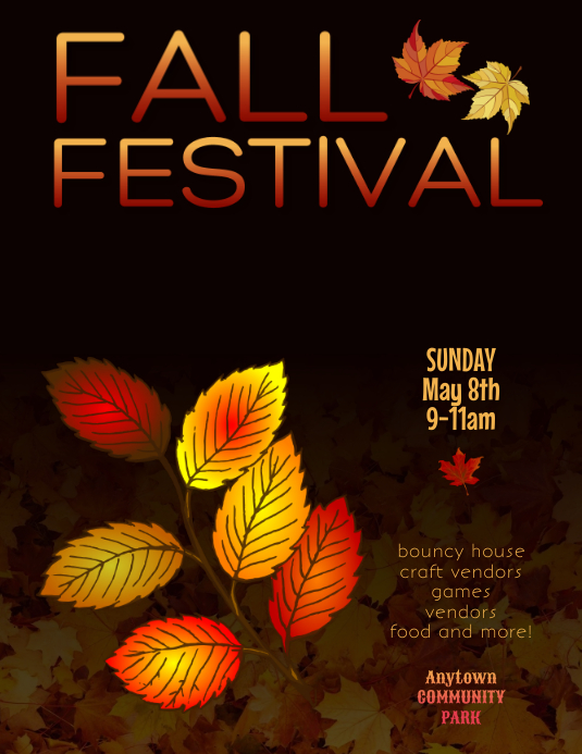 family fall festival festival flyer Template | PosterMyWall