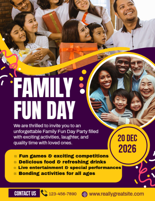 Plantilla de Family Fun Day flyer | PosterMyWall