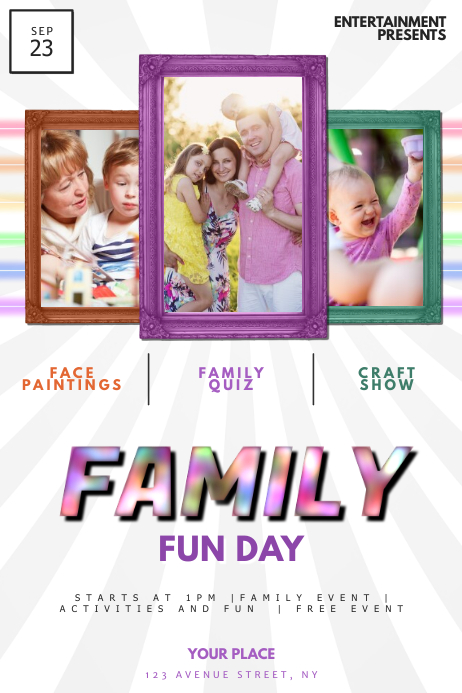 Family Fun Day Flyer Template | PosterMyWall