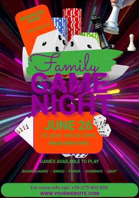Family Game Night Template | PosterMyWall