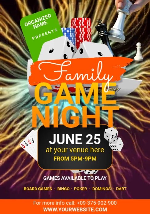 Copy of family game night | PosterMyWall