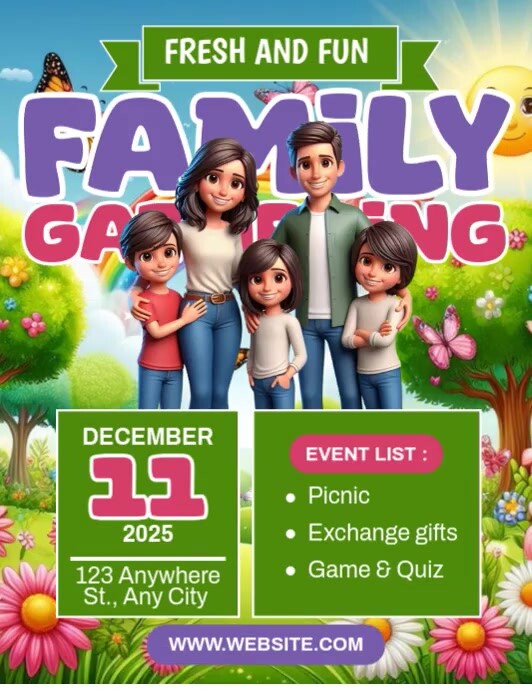 Family Gathering Ads Template | PosterMyWall