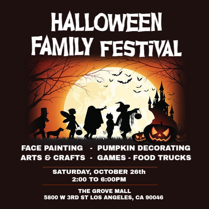 Plantilla de Family Halloween Community Event -Professiona | PosterMyWall