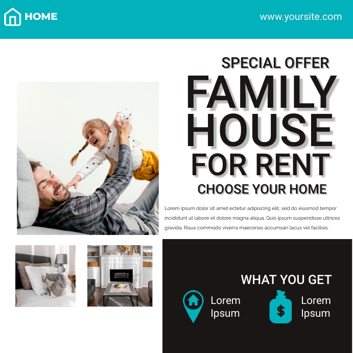 Copy of Family House For Rent Flyer | PosterMyWall