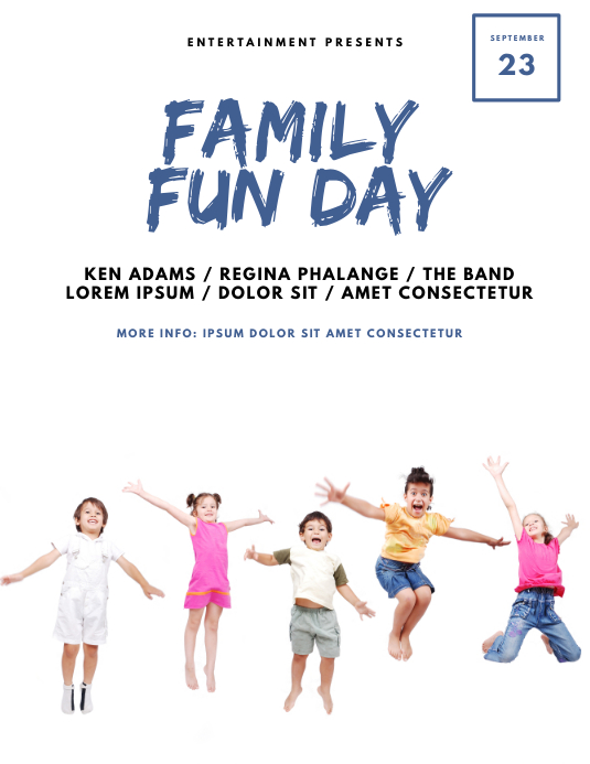 Family Kids Fun day Flyer Template | PosterMyWall