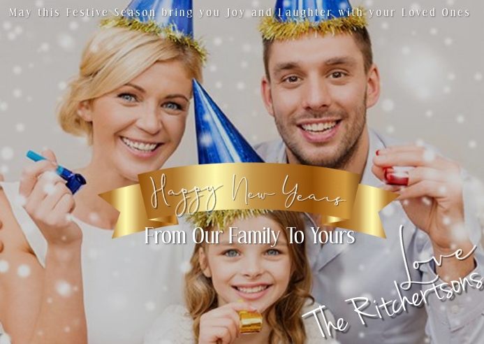 Family New Years Postcard Template | PosterMyWall
