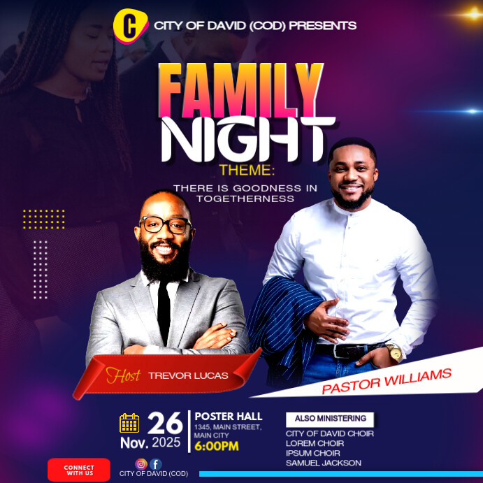 Copy of family night flyer | PosterMyWall