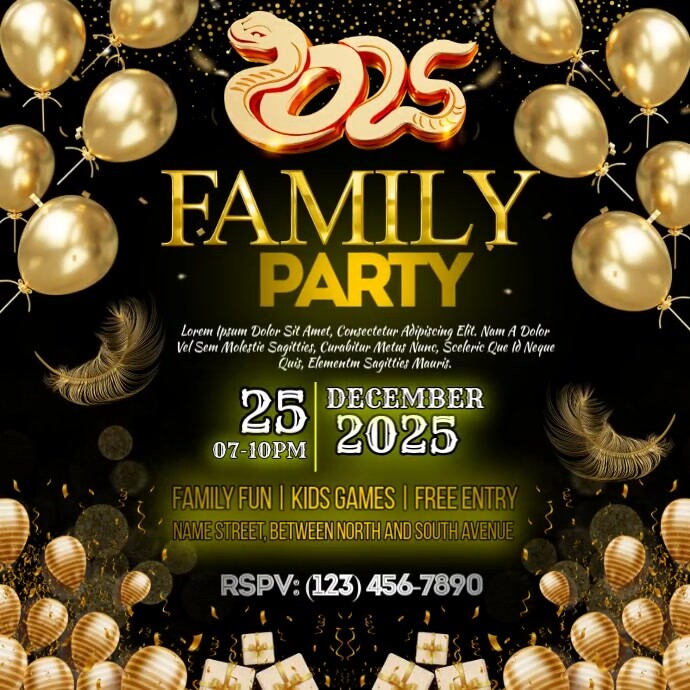 Family Party Template | PosterMyWall