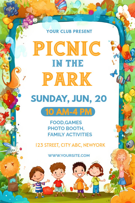 Family Picnic Poster Template | PosterMyWall