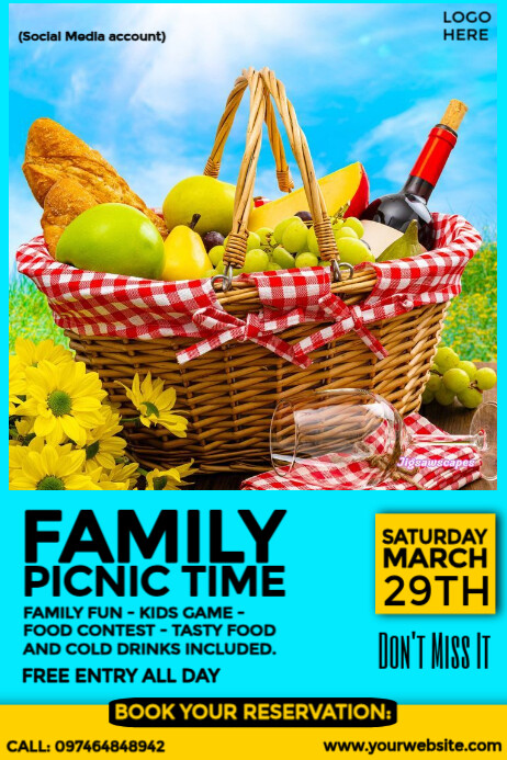 Plantilla de Family Picnic Poster Ad | PosterMyWall