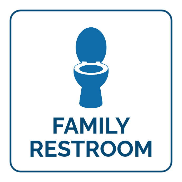 Plantilla de family restroom sign | PosterMyWall