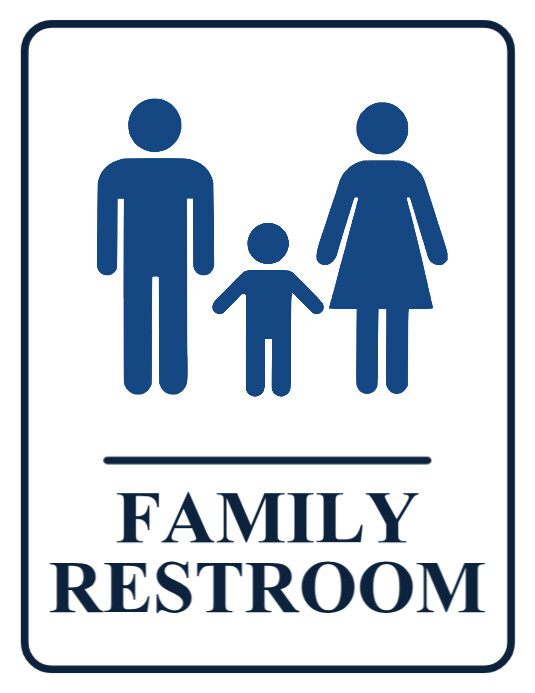 Family Restroom Sign Family Restroom Signage – Script And Grain